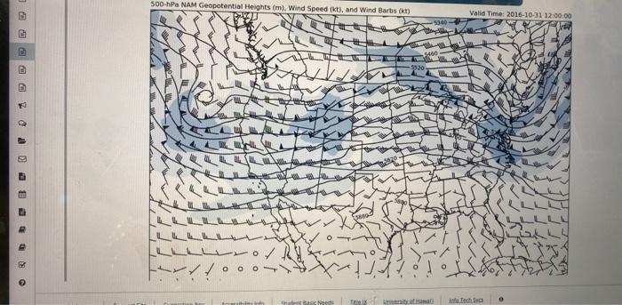 Solved For this 500hPa geopotential height map: What is the | Chegg.com