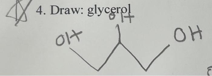 Solved 4. Draw: glycęrol | Chegg.com
