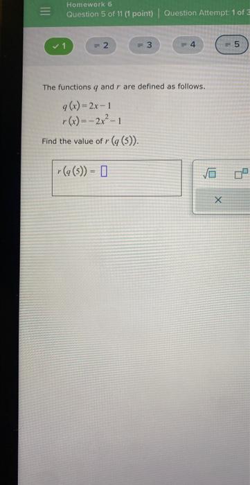 Solved The functions q and r are defined as follows. | Chegg.com