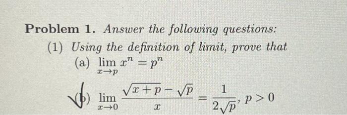 Solved Problem 1. Answer the following questions: (1) Using | Chegg.com