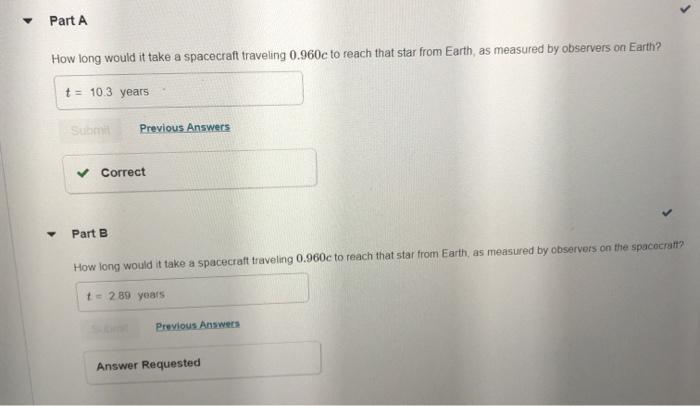 Solved A certain star is 9 90 light years away t = 289 years | Chegg.com