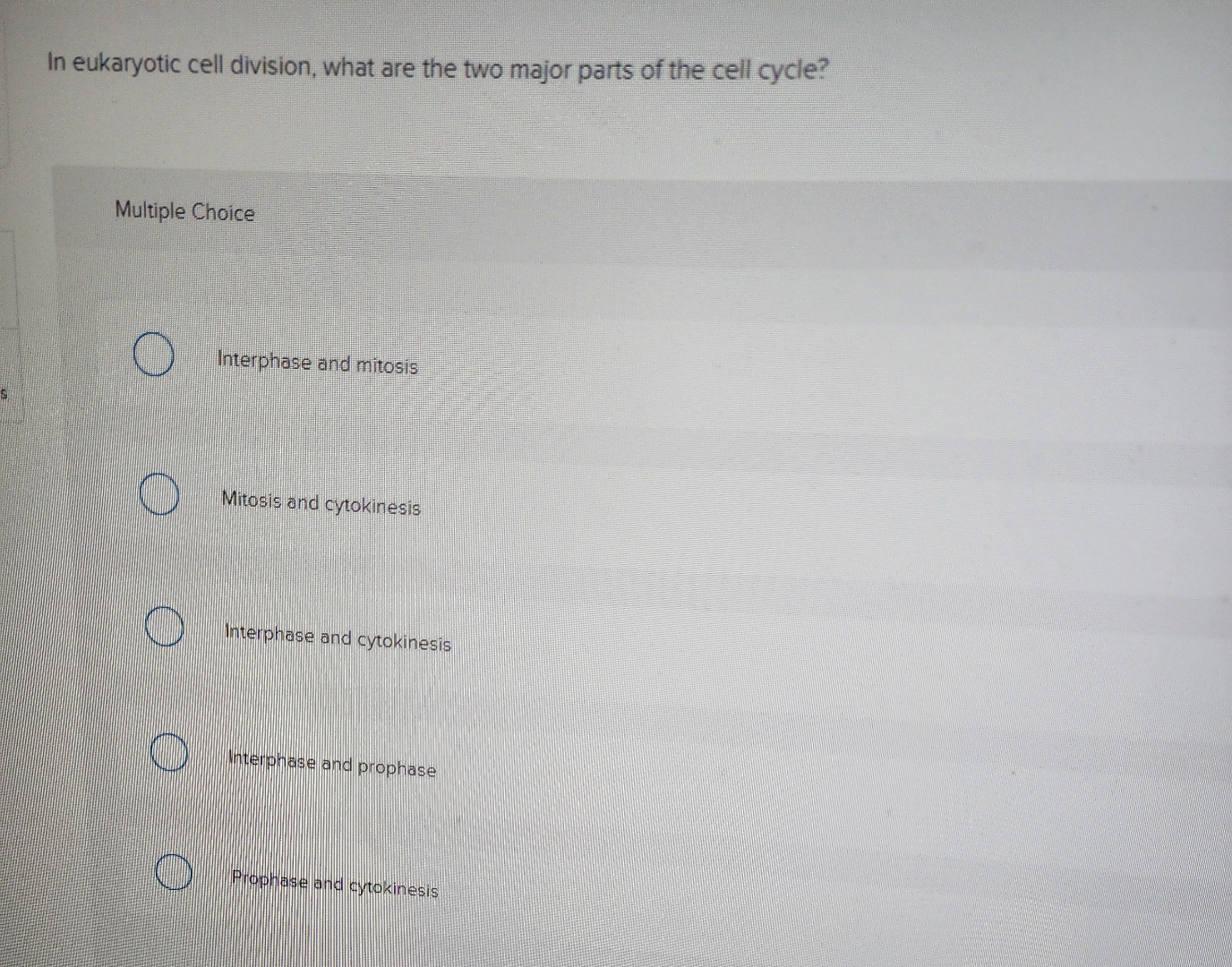 Solved In eukaryotic cell division, what are the two major | Chegg.com