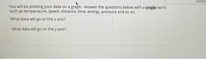 Solved You will be plotting your data on a graph. Answer the | Chegg.com