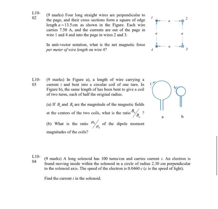 Solved (9 marks) In the Figure, it shows two current | Chegg.com