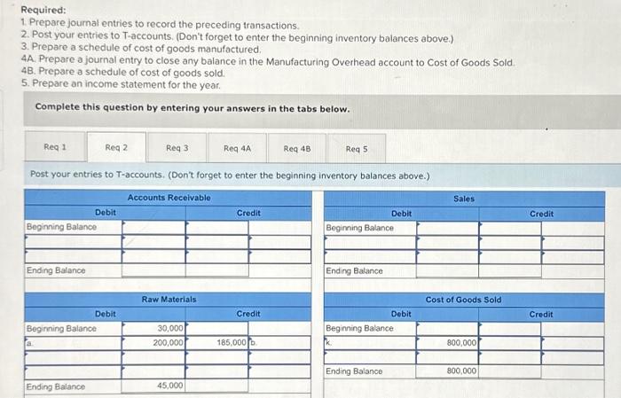 Solved Required: 1. Prepare journal entries to record the | Chegg.com