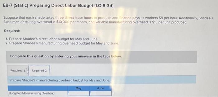 Solved Required information SB Exercise E8-5 to E8-10 [The | Chegg.com
