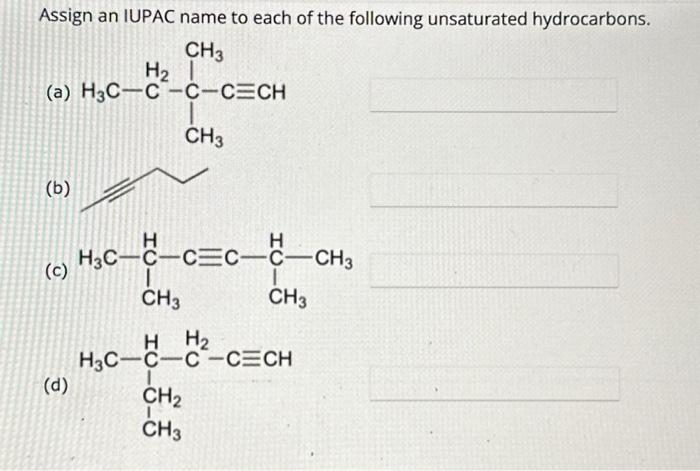 Solved Assign an IUPAC name to each of the following | Chegg.com
