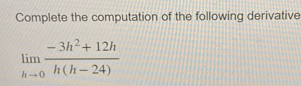 Solved Complete the computation of the following | Chegg.com