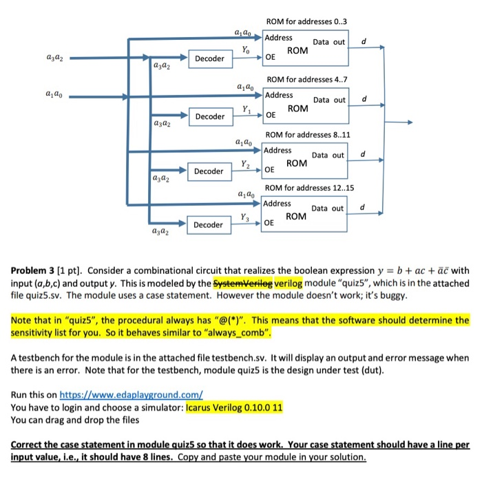 Solved Problem 1 1 Pt Consider An Arithmetic Logic Unit 