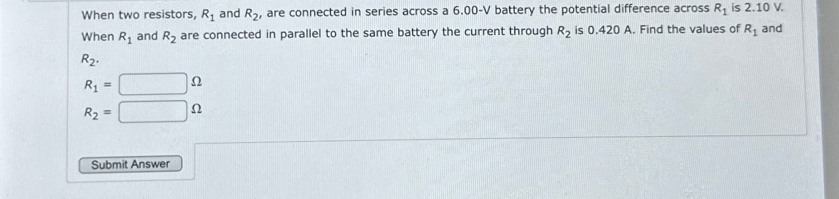 Solved When two resistors, R1 ﻿and R2, ﻿are connected in | Chegg.com