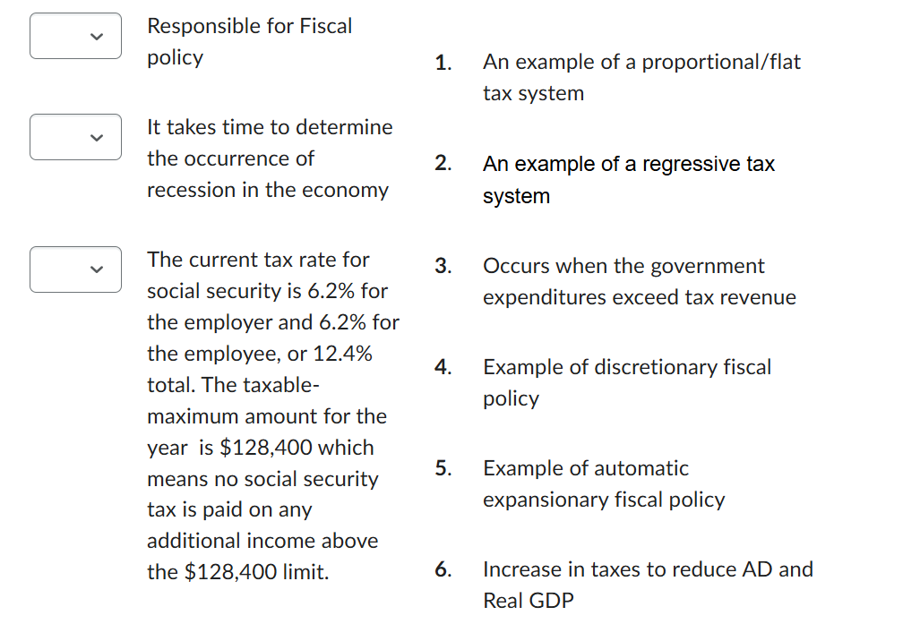 Solved Responsible for Fiscal policy It takes time to | Chegg.com