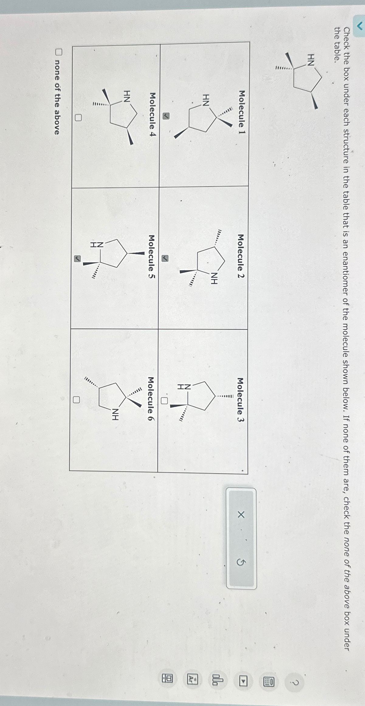 Solved Identifying the enantiomer of a simple organic | Chegg.com