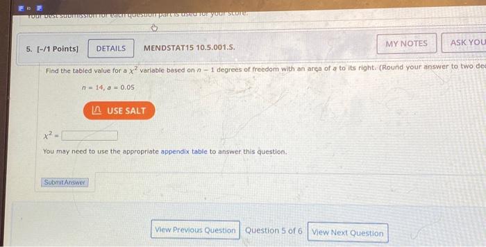 Solved Find the tabled value for a x2 variable based on n−1 | Chegg.com