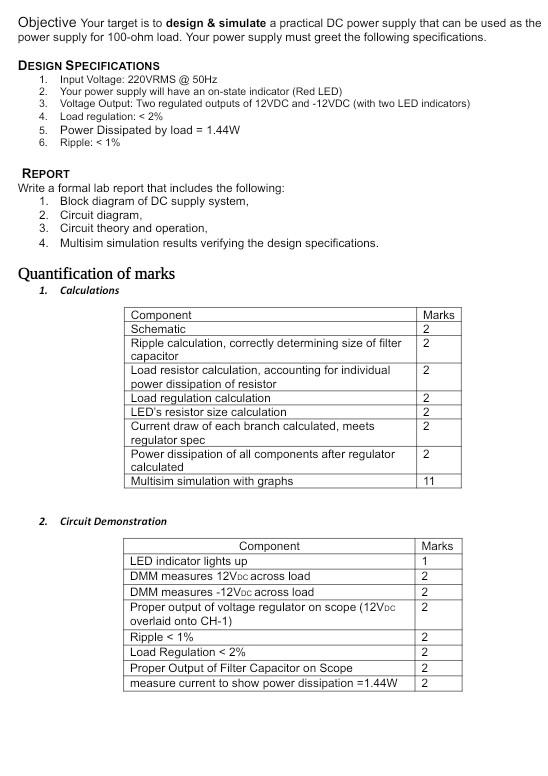 Solved Objective Your target is to design & simulate a | Chegg.com