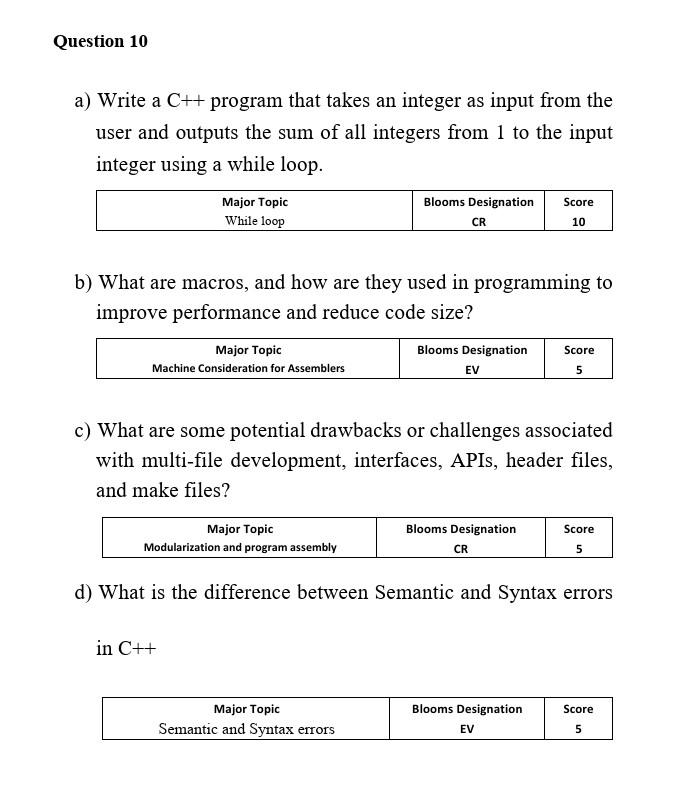 Solved a) Write a C++ program that takes an integer as input | Chegg.com