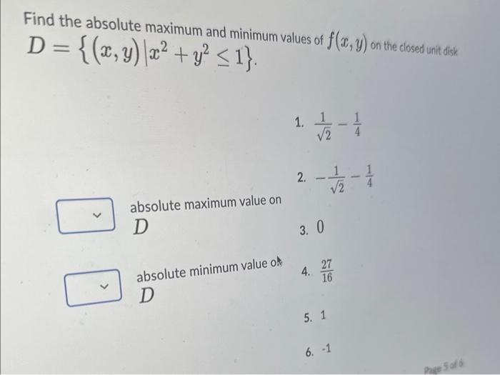 Solved z=f(x,y)=x3+y3−x2y2 Select all critical points of the | Chegg.com