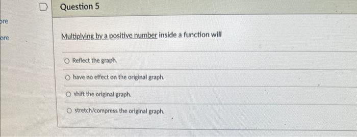 Solved Multiplying by a positive number inside a function | Chegg.com