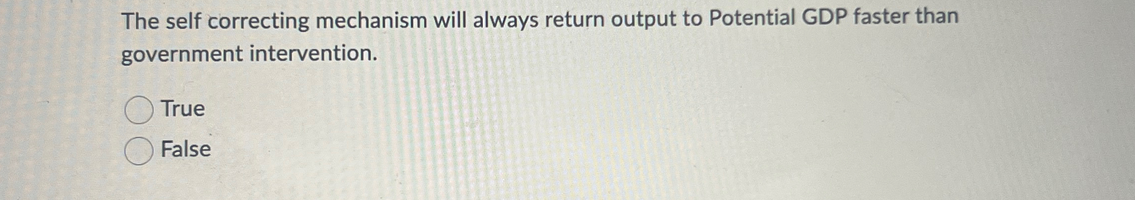 Solved The self correcting mechanism will always return | Chegg.com