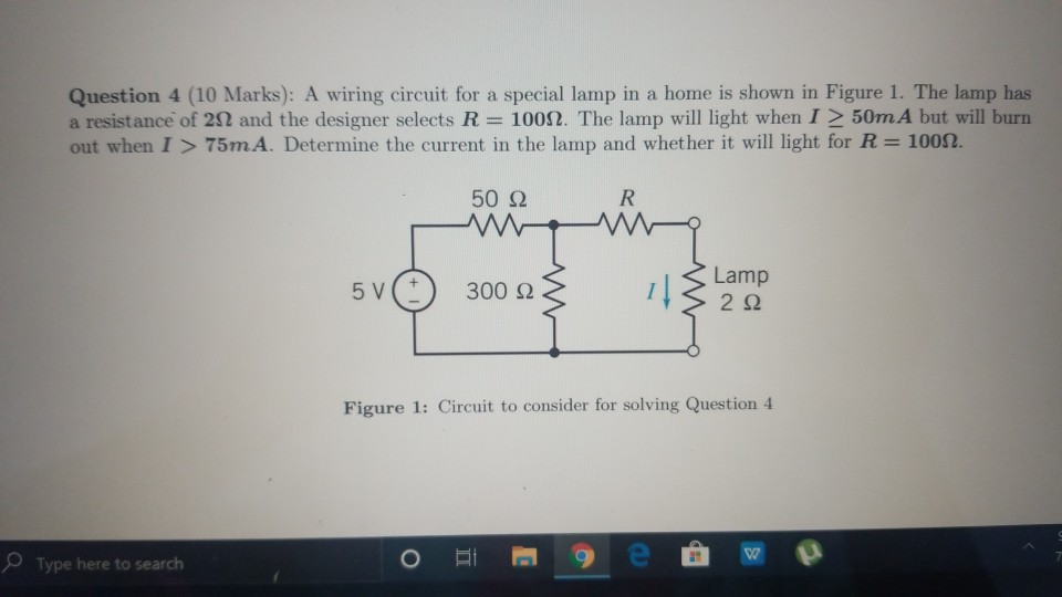 Solved Question 4 (10 Marks): A wiring circuit for a special | Chegg.com