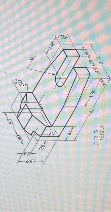 Solved draw the necessary orthograhic views with dimensions | Chegg.com