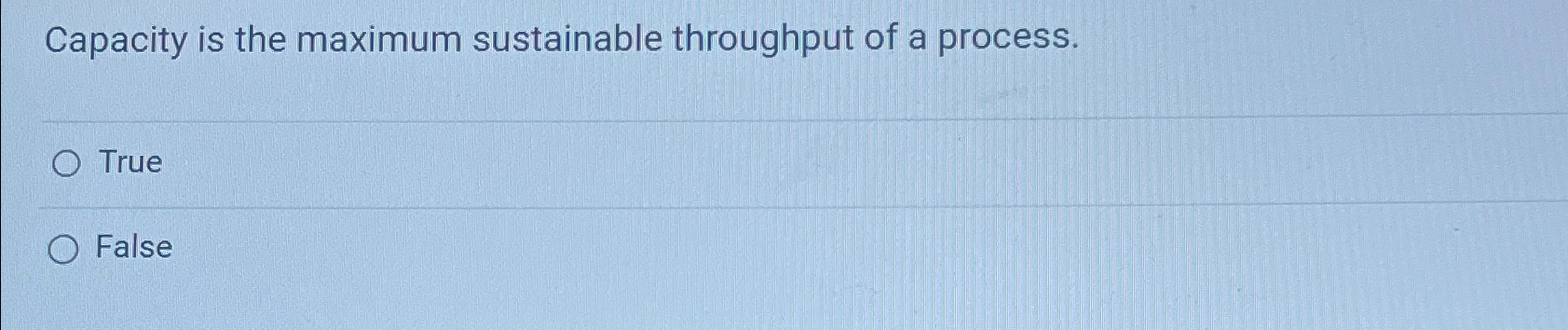 Solved Capacity is the maximum sustainable throughput of a | Chegg.com