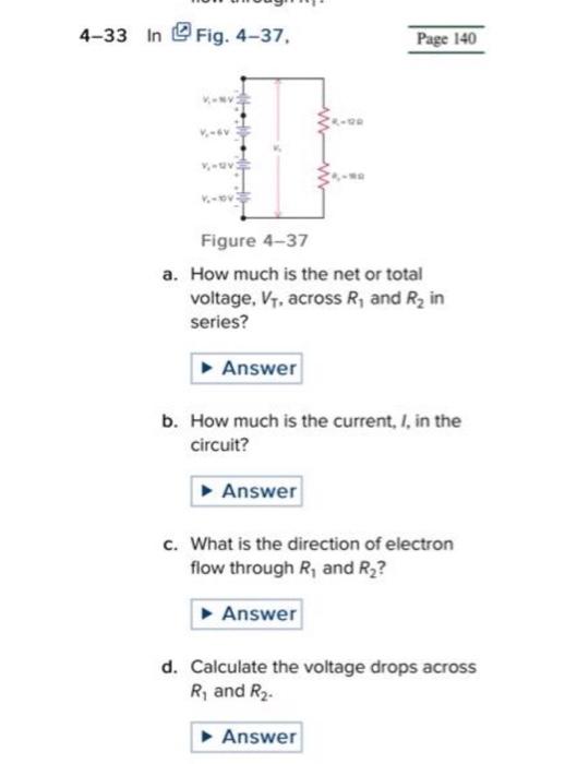 Solved Figure 4-34 a. How much is the net or total voltage, | Chegg.com