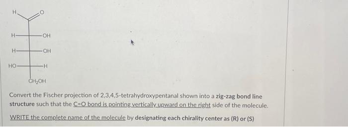 Solved Convert the Fischer projection of | Chegg.com