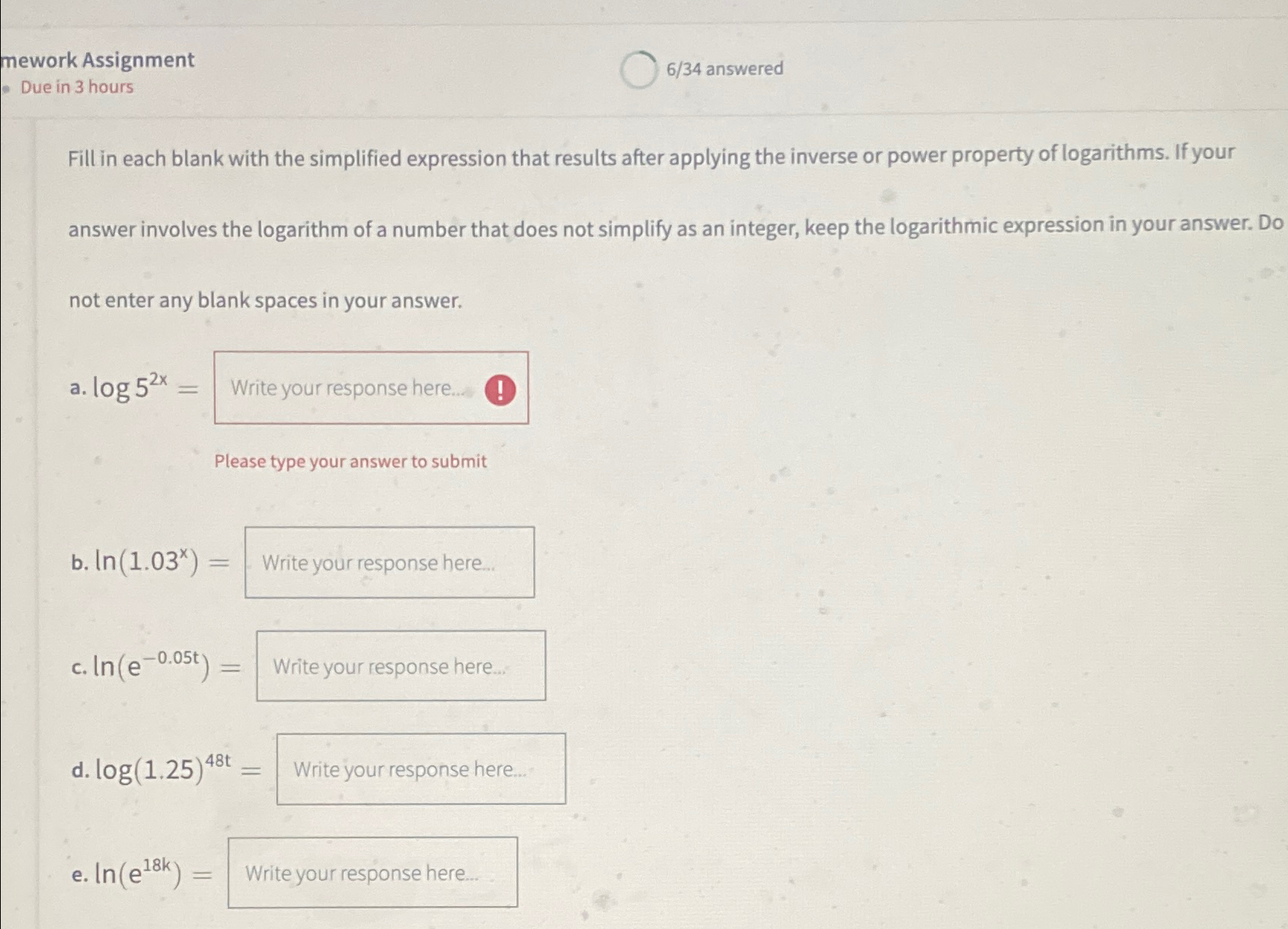 Solved mework AssignmentDue in 3 ﻿hours634 ﻿answeredFill in | Chegg.com