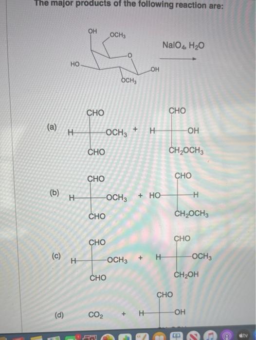 Solved The major products of the following reaction are: OH | Chegg.com