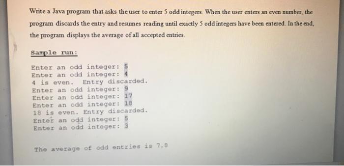 Solved Write a Java program that asks the user to enter 5 | Chegg.com