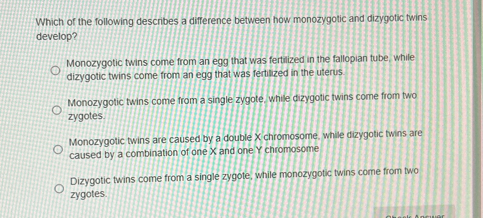 Solved Which of the following describes a difference between | Chegg.com