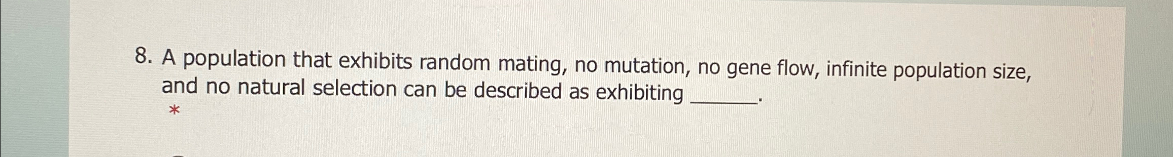 Solved A population that exhibits random mating, no | Chegg.com