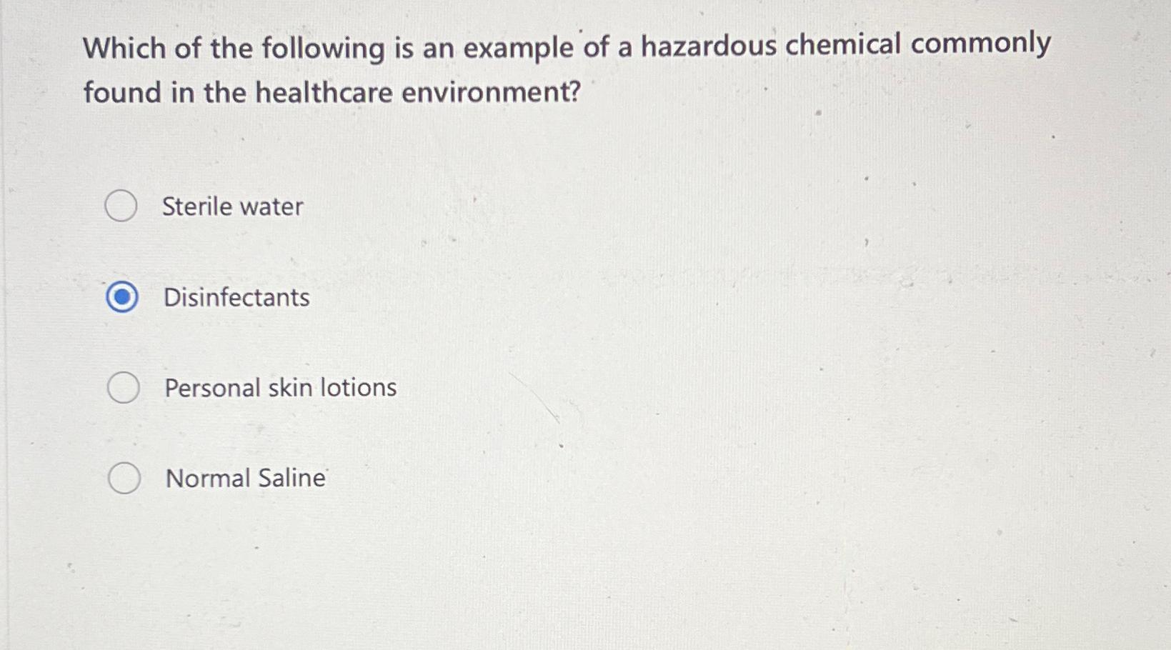 Solved Which of the following is an example of a hazardous | Chegg.com