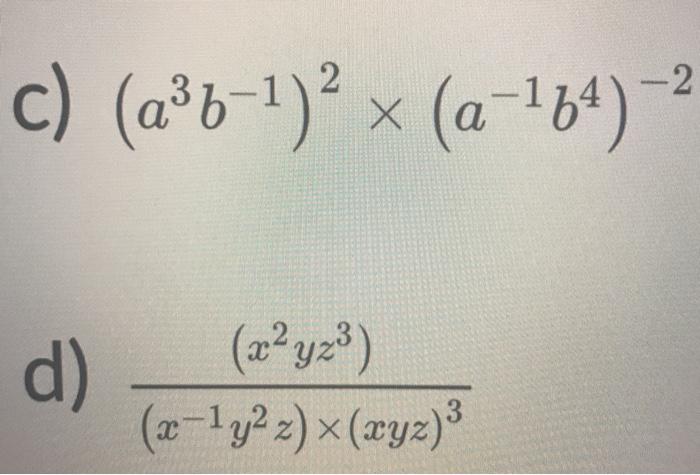 Solved simplify the following! use exponent rulesonly | Chegg.com
