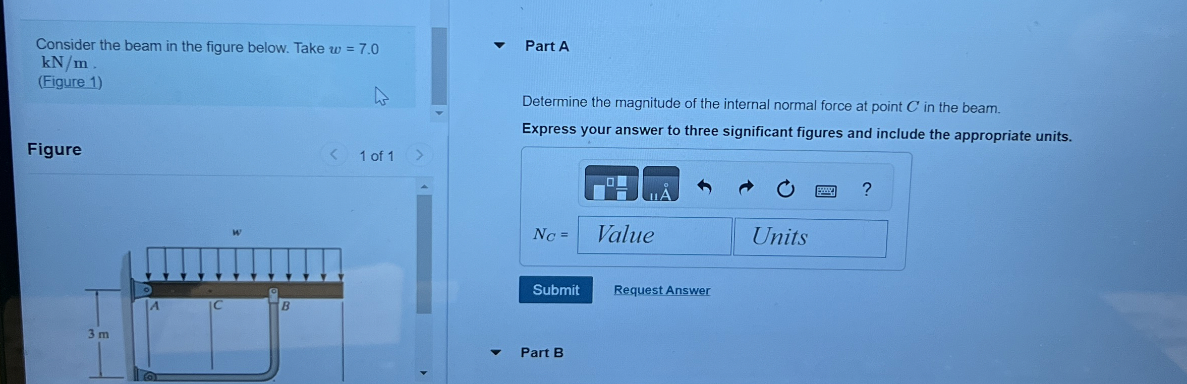 Solved Consider the beam in the figure below. Take | Chegg.com