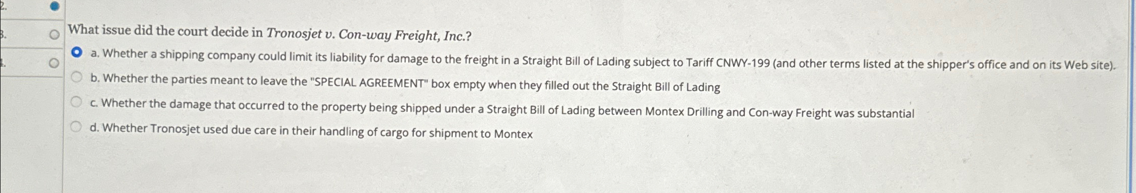 Solved What issue did the court decide in Tronosjet v. | Chegg.com