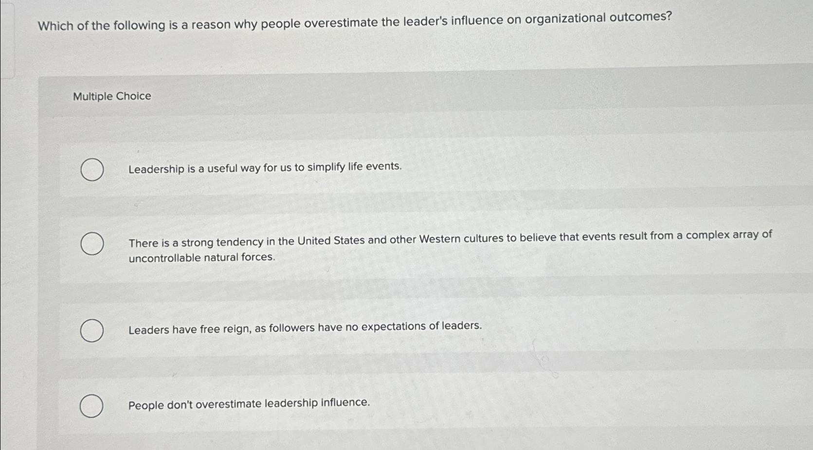 Solved Which of the following is a reason why people | Chegg.com