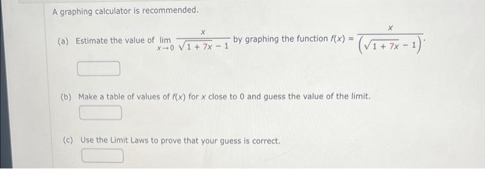 Solved A graphing calculator is recommended. (a) Estimate | Chegg.com