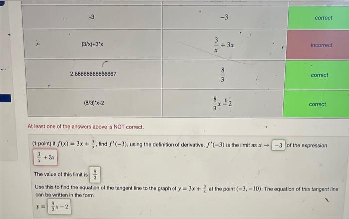 Solved At least one of the answers above is NOT correct. (1 | Chegg.com