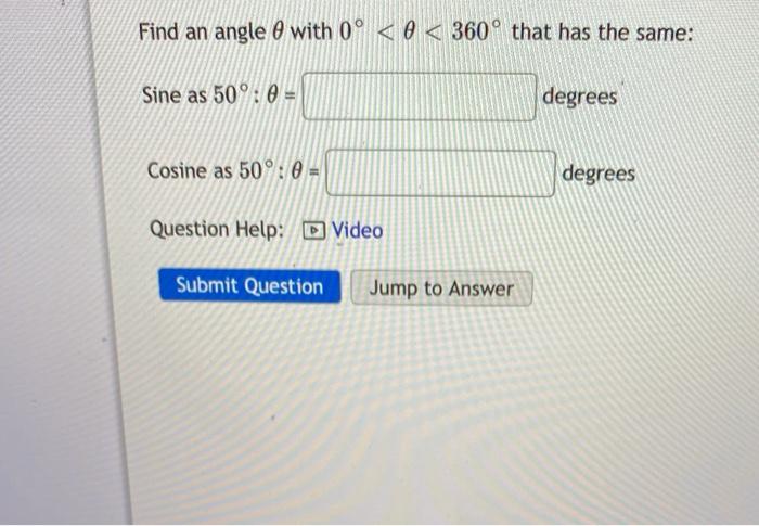 Solved Find an angle with 0°