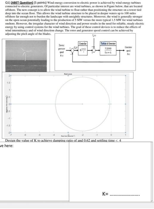 Solved Q1) (ABET Question) (5 points) Wind energy conversion | Chegg.com