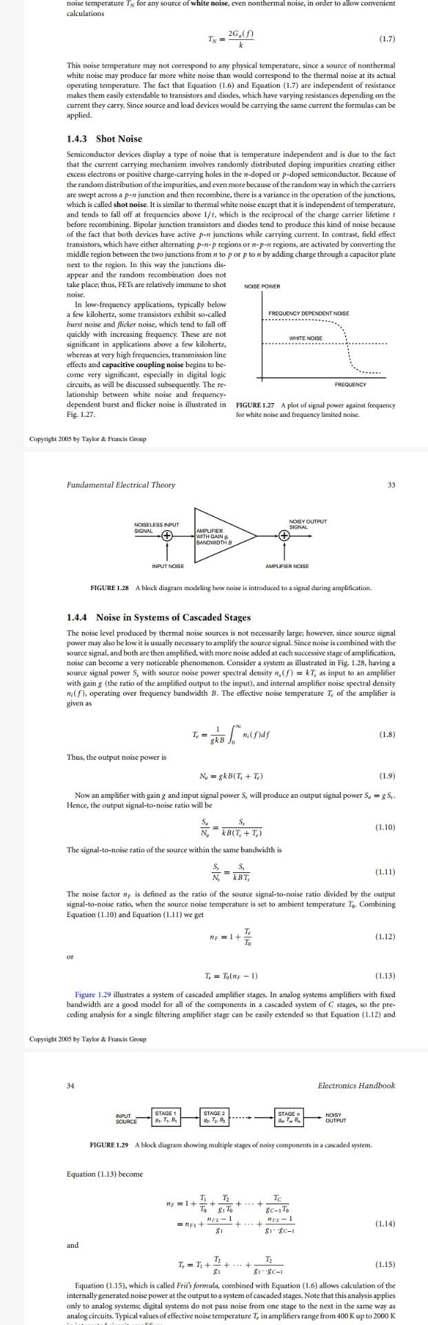 Solved noise temperature Ty for any source of white noise, | Chegg.com