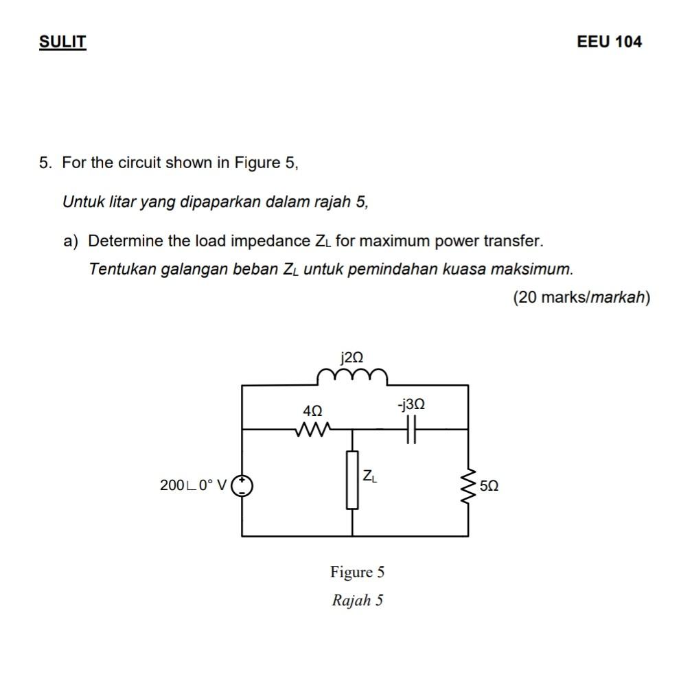 [Solved]: a) Determine the load impedance Z for maximum powe