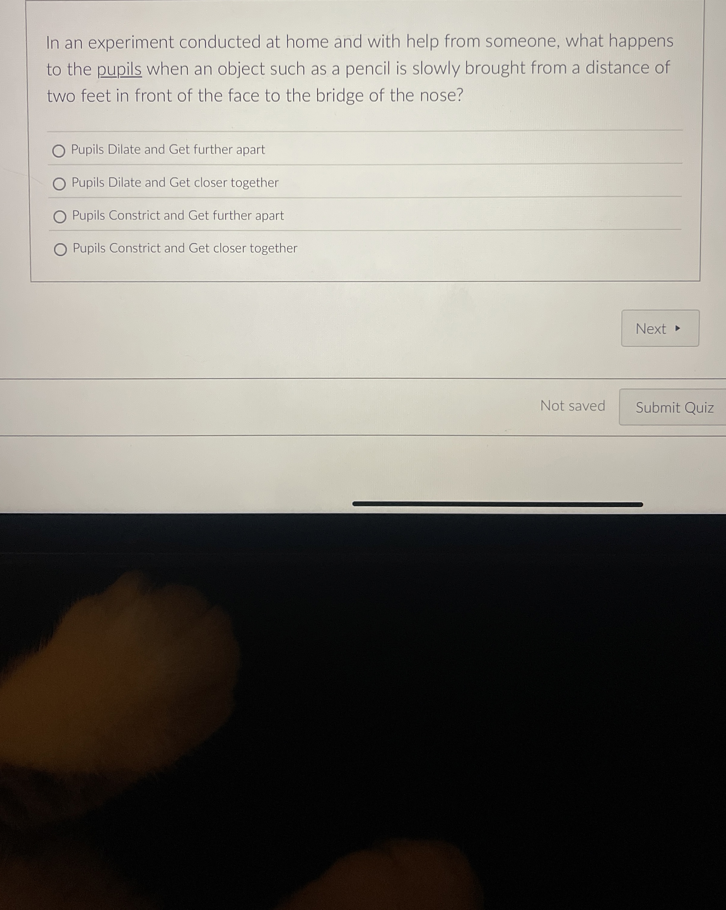Solved In an experiment conducted at home and with help from | Chegg.com