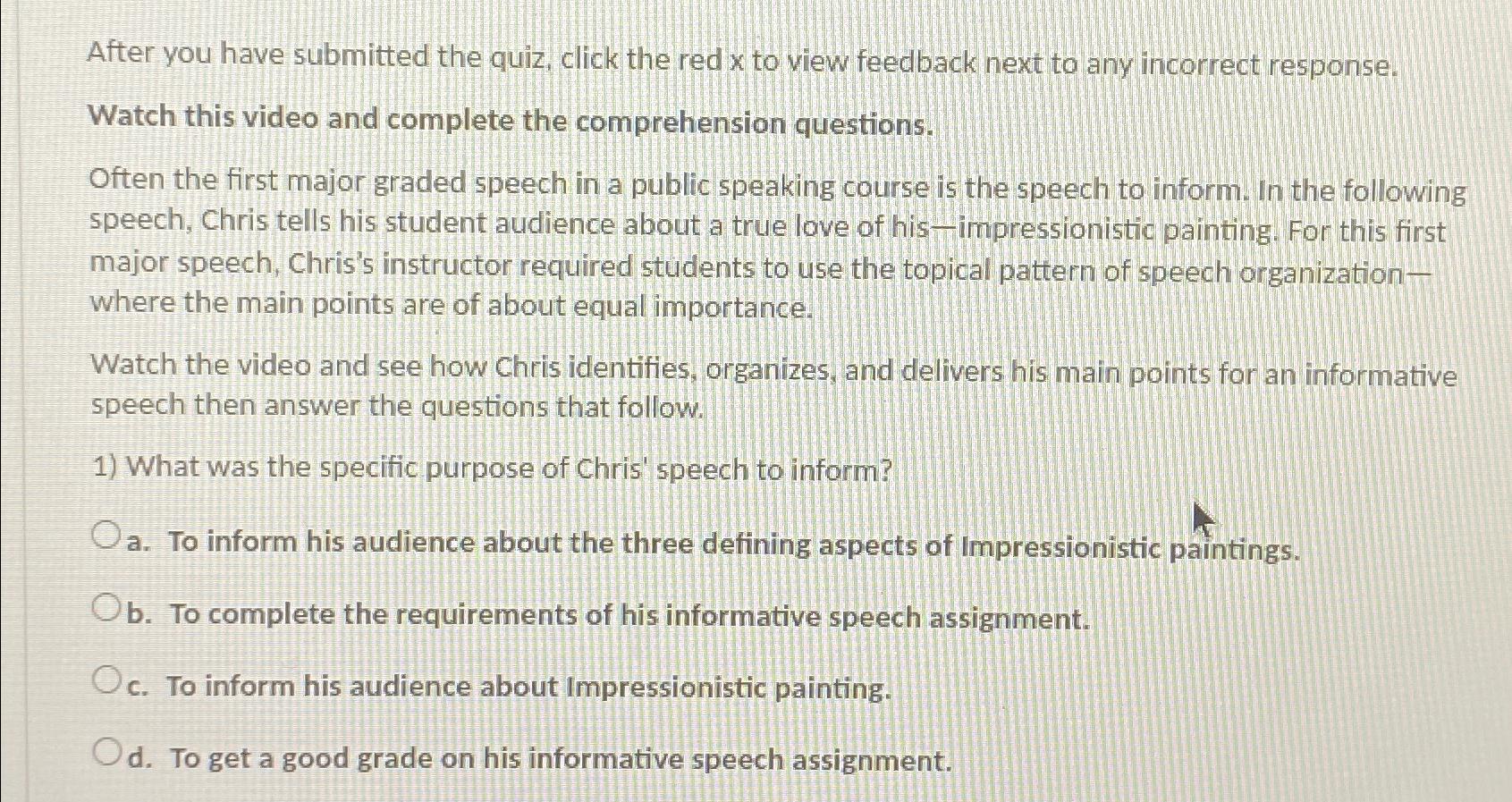 Solved After you have submitted the quiz, click the red x | Chegg.com