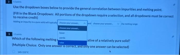 Solved Use the dropdown boxes below to provide the general | Chegg.com