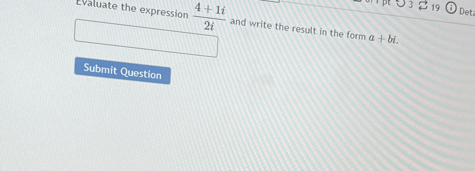 Solved Evaluate the expression 4+1in ﻿and write the result | Chegg.com