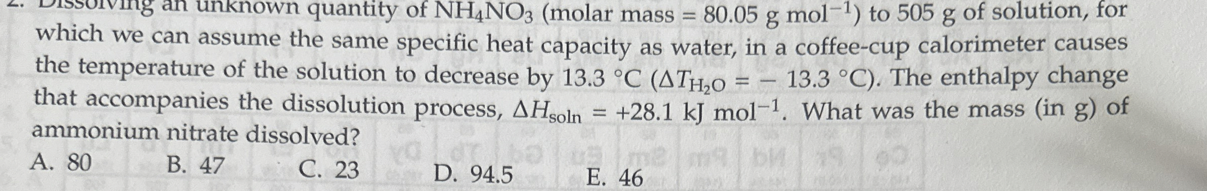 Solved which we can as same specific heat capacity as water, | Chegg.com