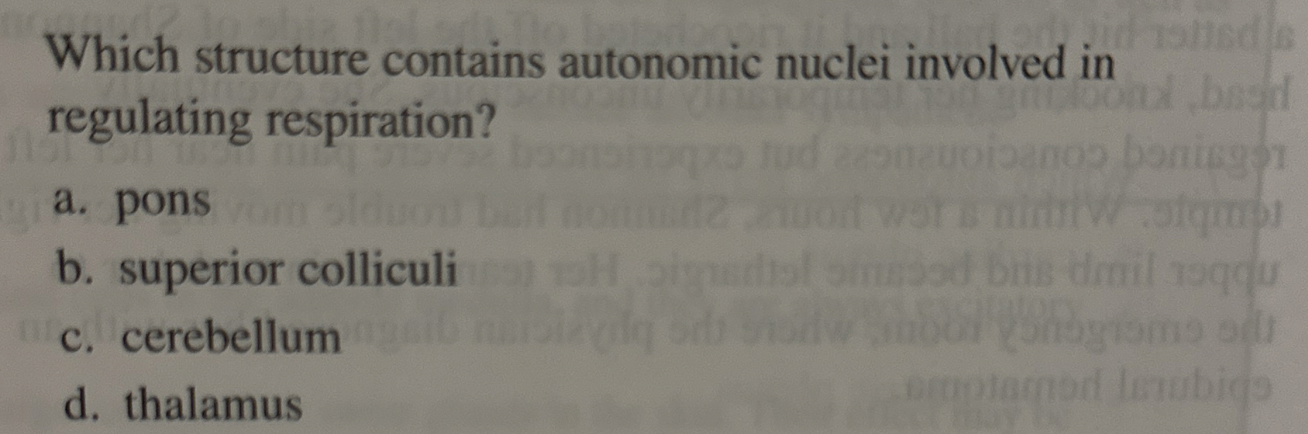 Solved Which structure contains autonomic nuclei involved in | Chegg.com