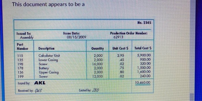 This document appears to be a No. 2345 Issue Date: | Chegg.com